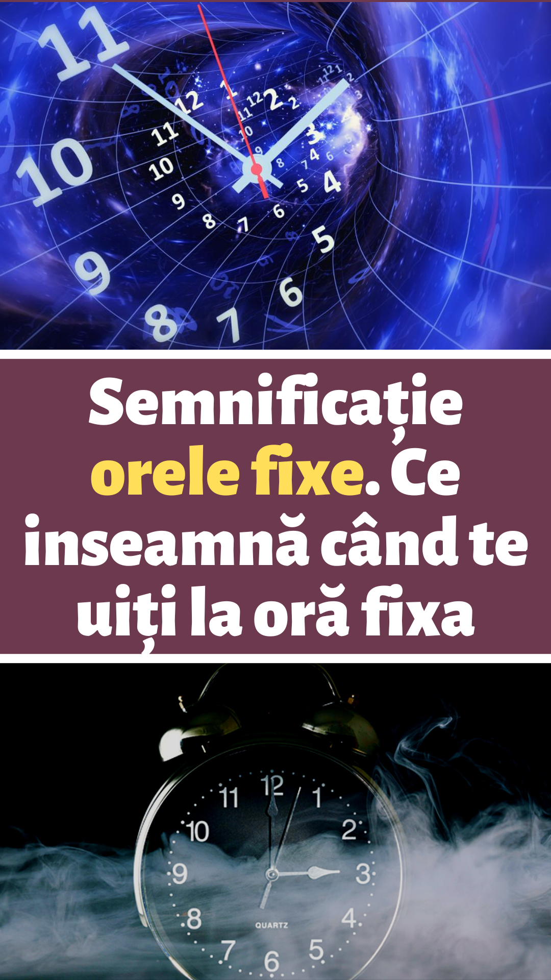 Semnificație orele fixe. Ce inseamnă când te uiți la oră fixa